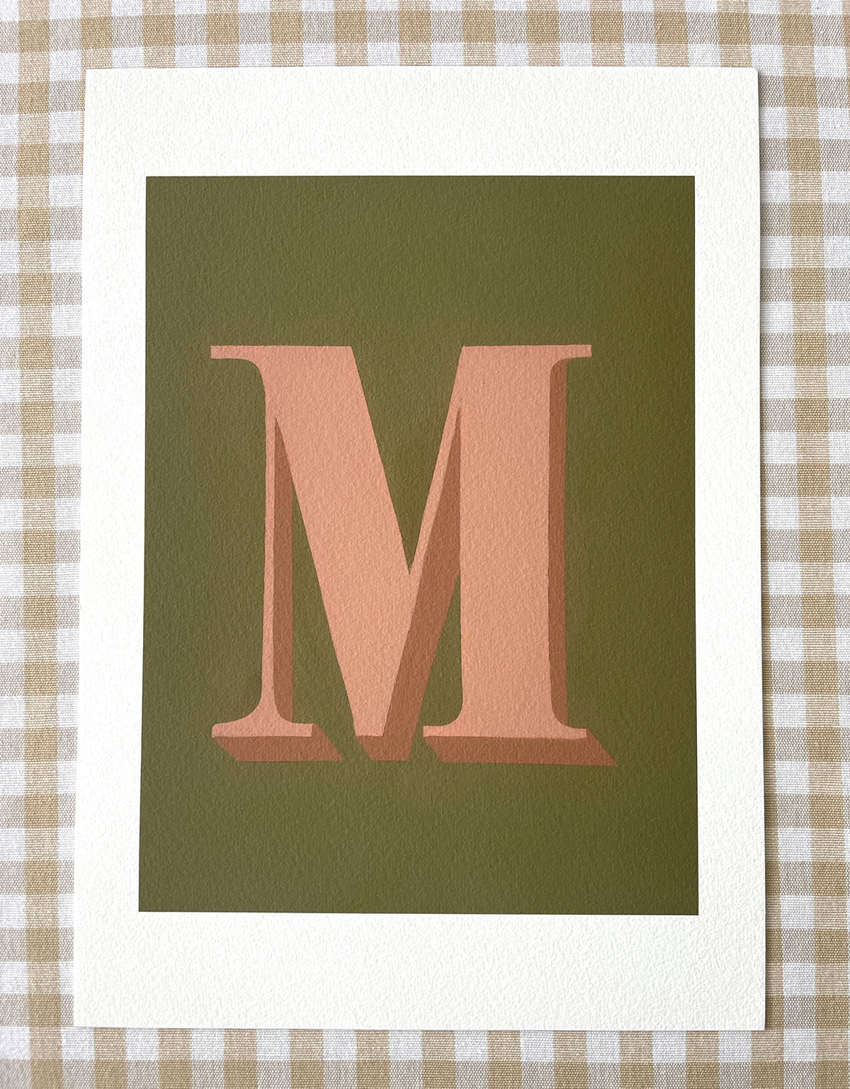 Typography Prints in Mushy Pea Rose - Letter M - allthethings. | All ...